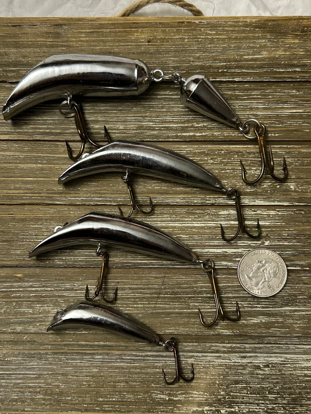 Vintage Canadian Wiggle Fishing Lures. Set of 4 - Etsy