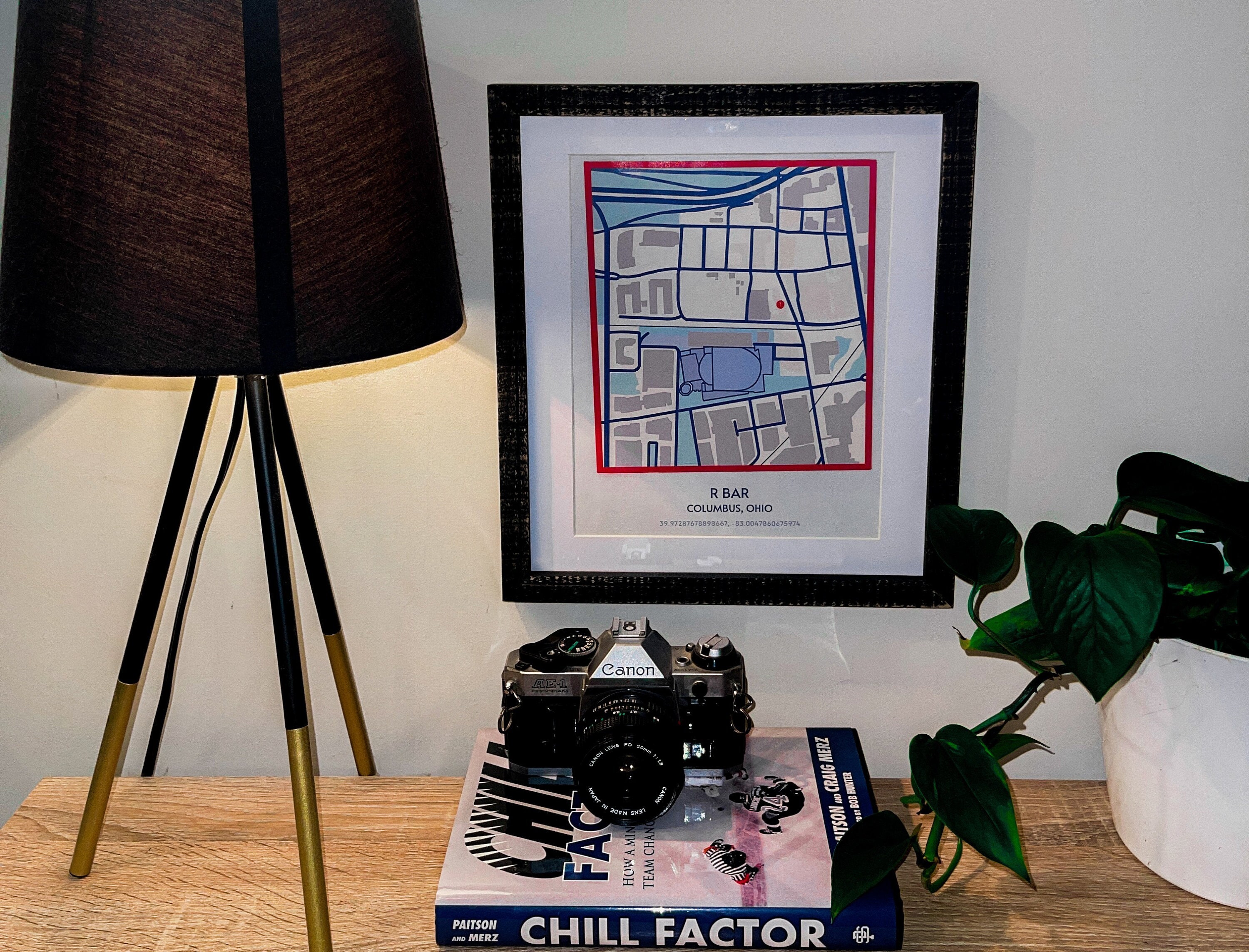 R Bar Arena District Map Columbus Blue Jackets - Etsy