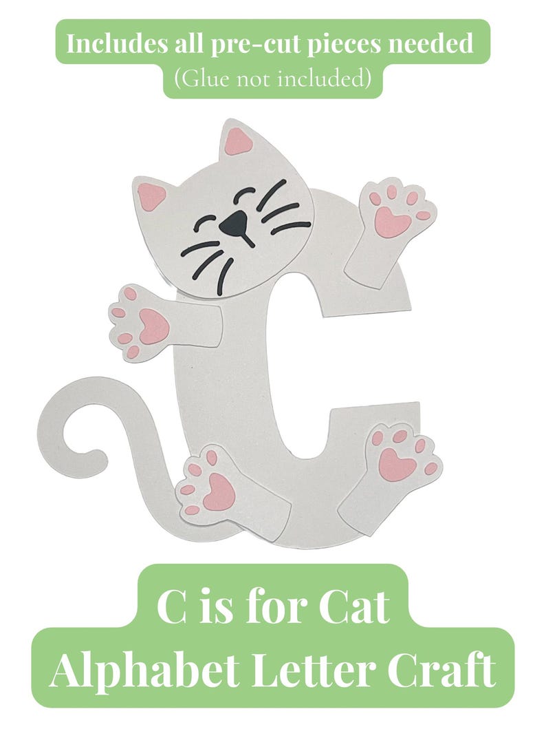 Cat Alphabet Craft Kit: Letter C Activity - Etsy