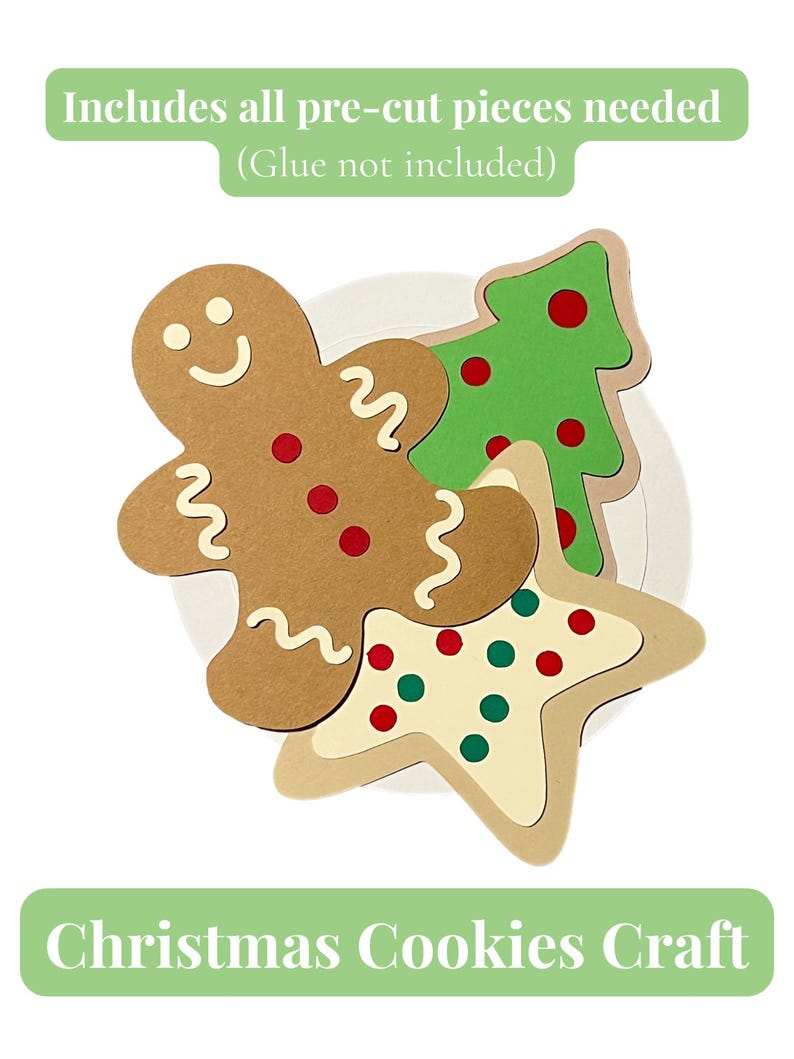 Christmas Cookie Craft Kit | DIY Holiday Activity for Kids - Etsy