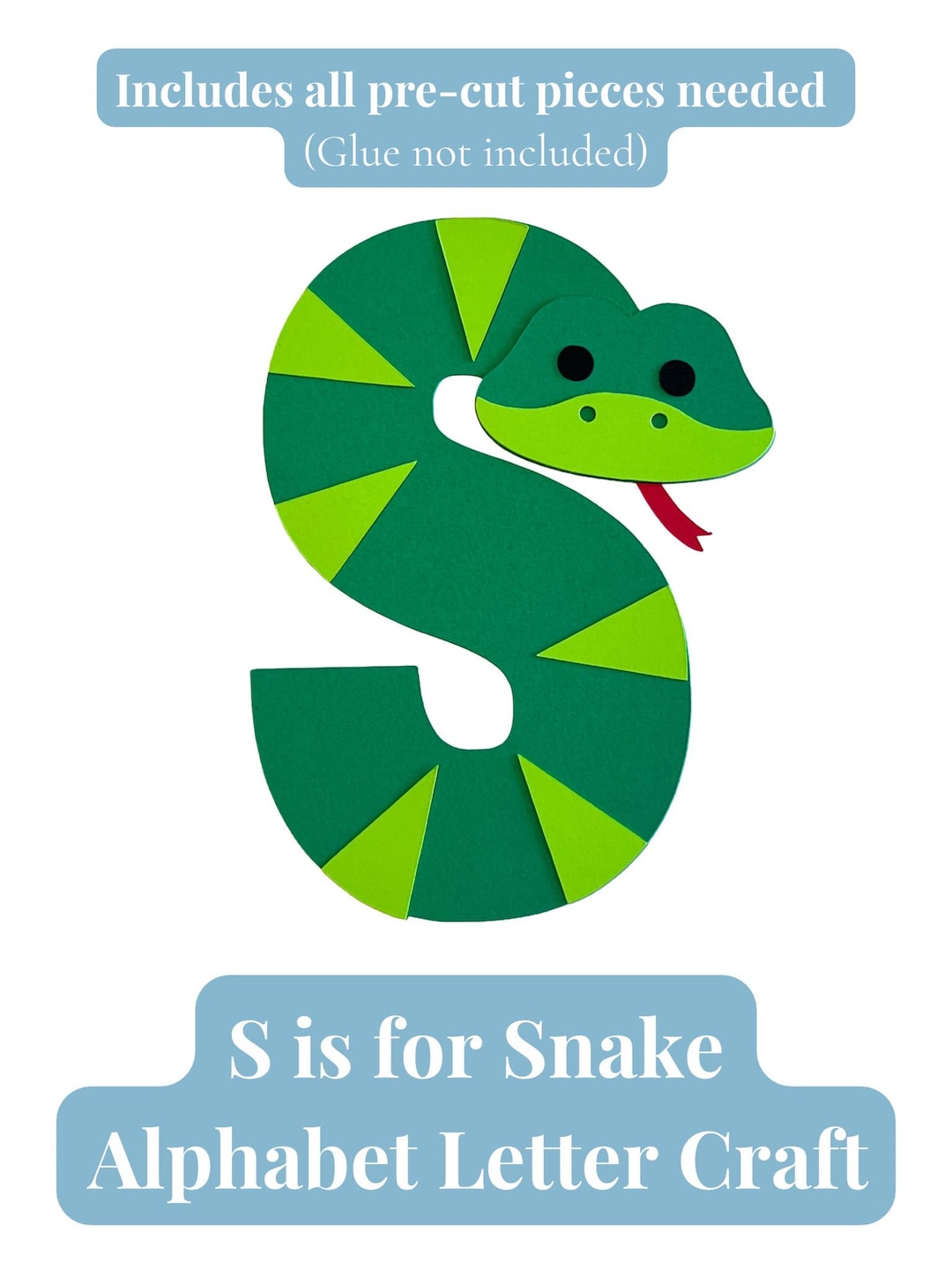 Snake Alphabet Craft Kit: Letter S Activity - Etsy