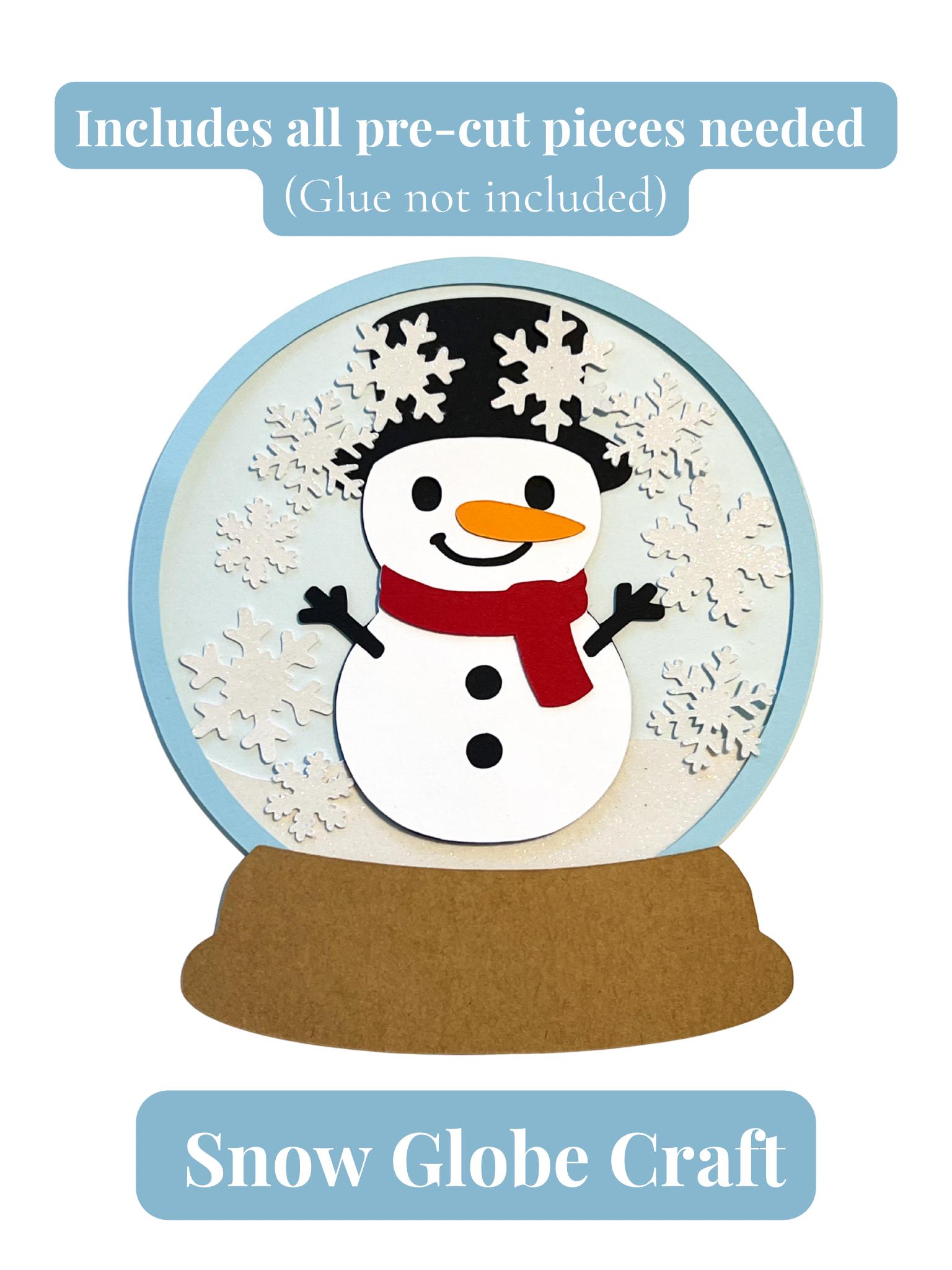 Snow Man Snow Globe Winter Craft | Precut Cardstock Craft Kit | Easy ...