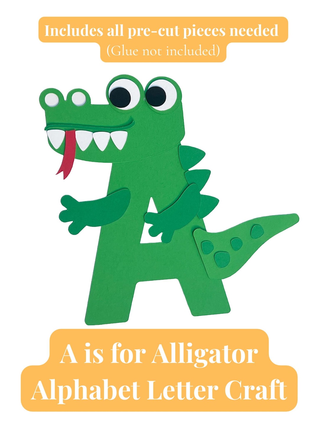 Alligator Alphabet Craft Kit: Letter A Activity - Etsy