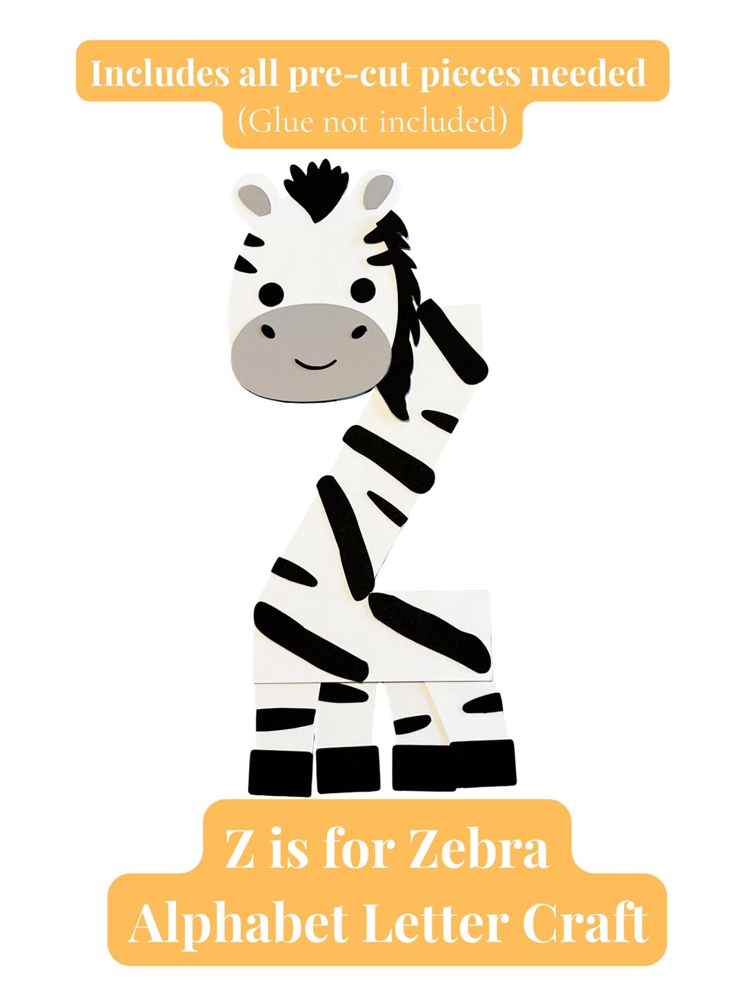 Zebra Alphabet Craft Kit: Letter Z Activity - Etsy