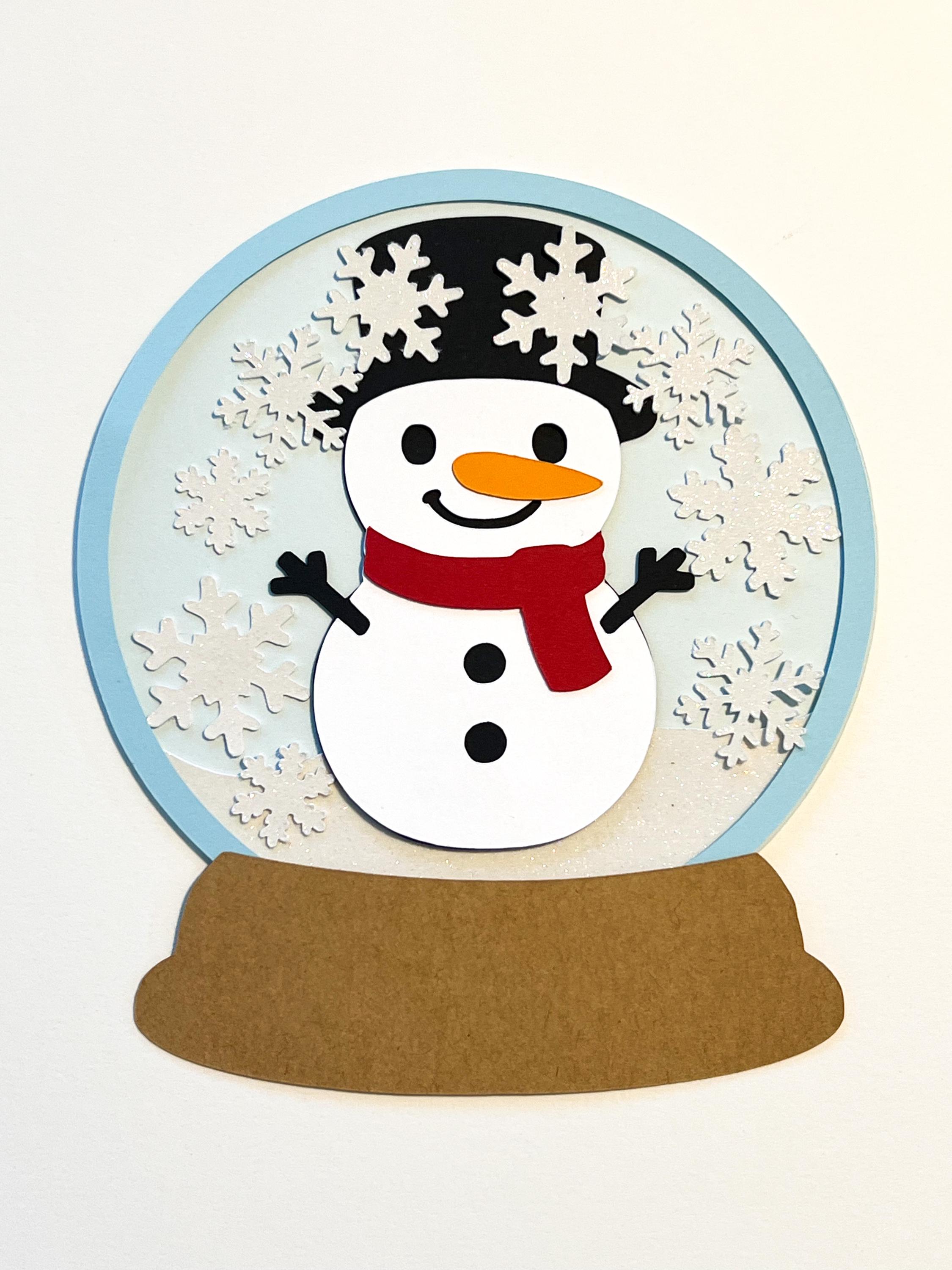 Snow Man Snow Globe Winter Craft | Precut Cardstock Craft Kit | Easy ...