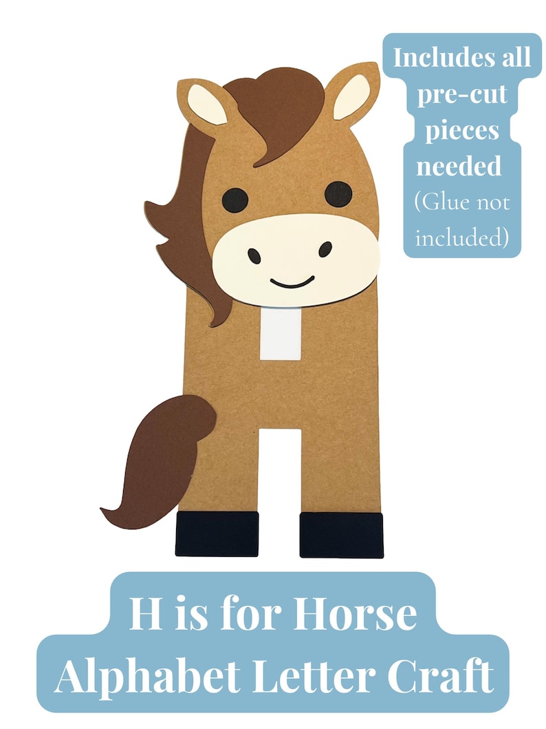 Horse Alphabet Craft Kit: Letter H Activity - Etsy
