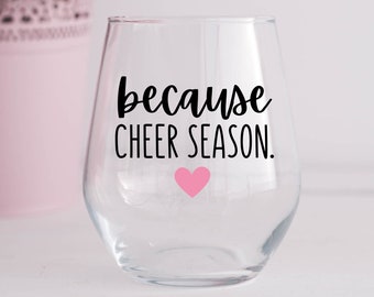 Cheer Wine Glass. Cheer Gift. Cheer Coach Wine Glass. Cheer Coach Gift ...