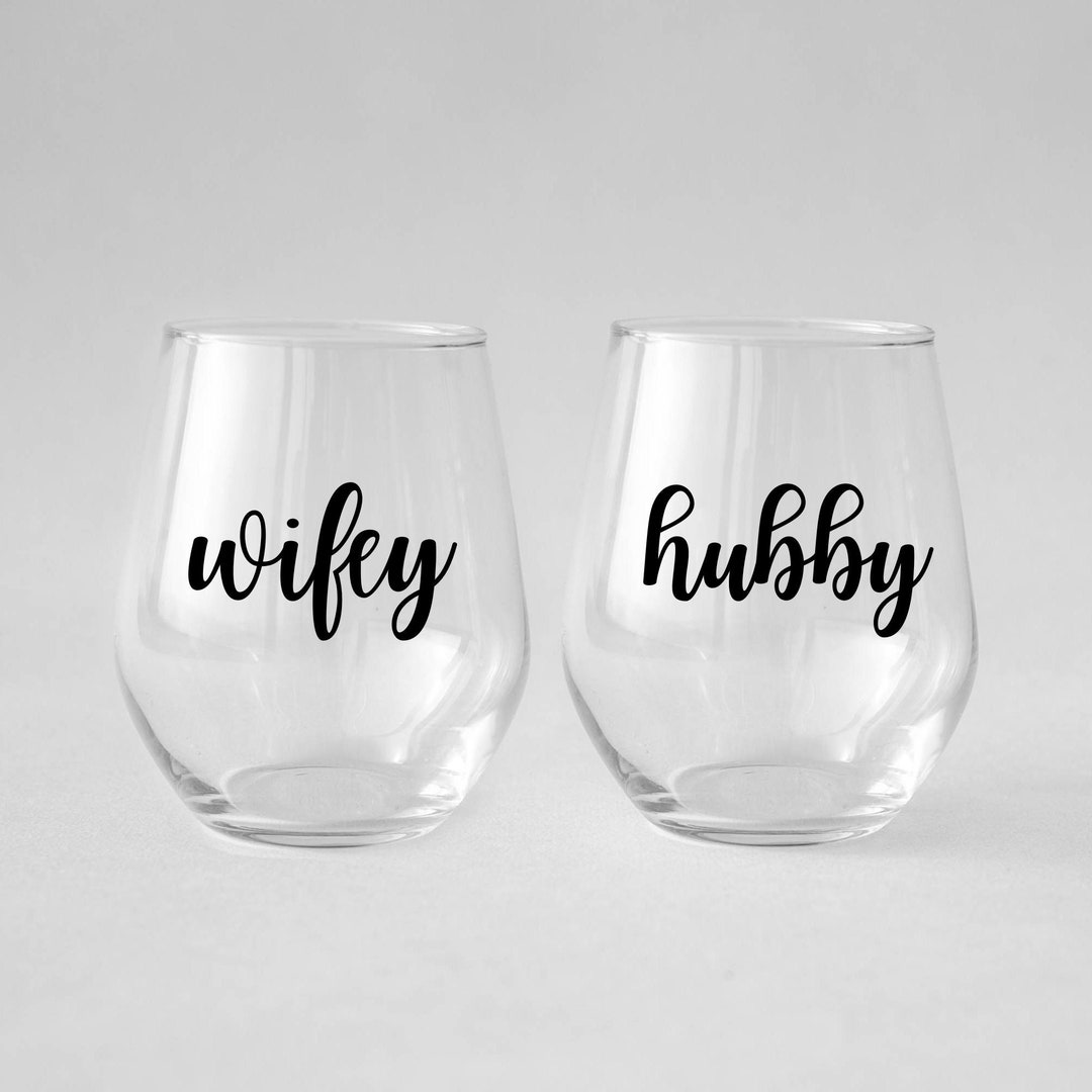 Mr And Mrs Wine Glasses Wedding T Wedding Glass Etsy