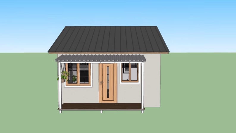 Custom 320 Sq.ft - Modern Country Granny's Tiny Small House Plan ...