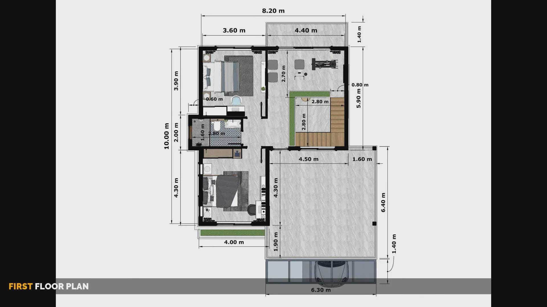 Modern 4 Bedroom House Plan (8.2m X 10m) [digital Download] - Etsy