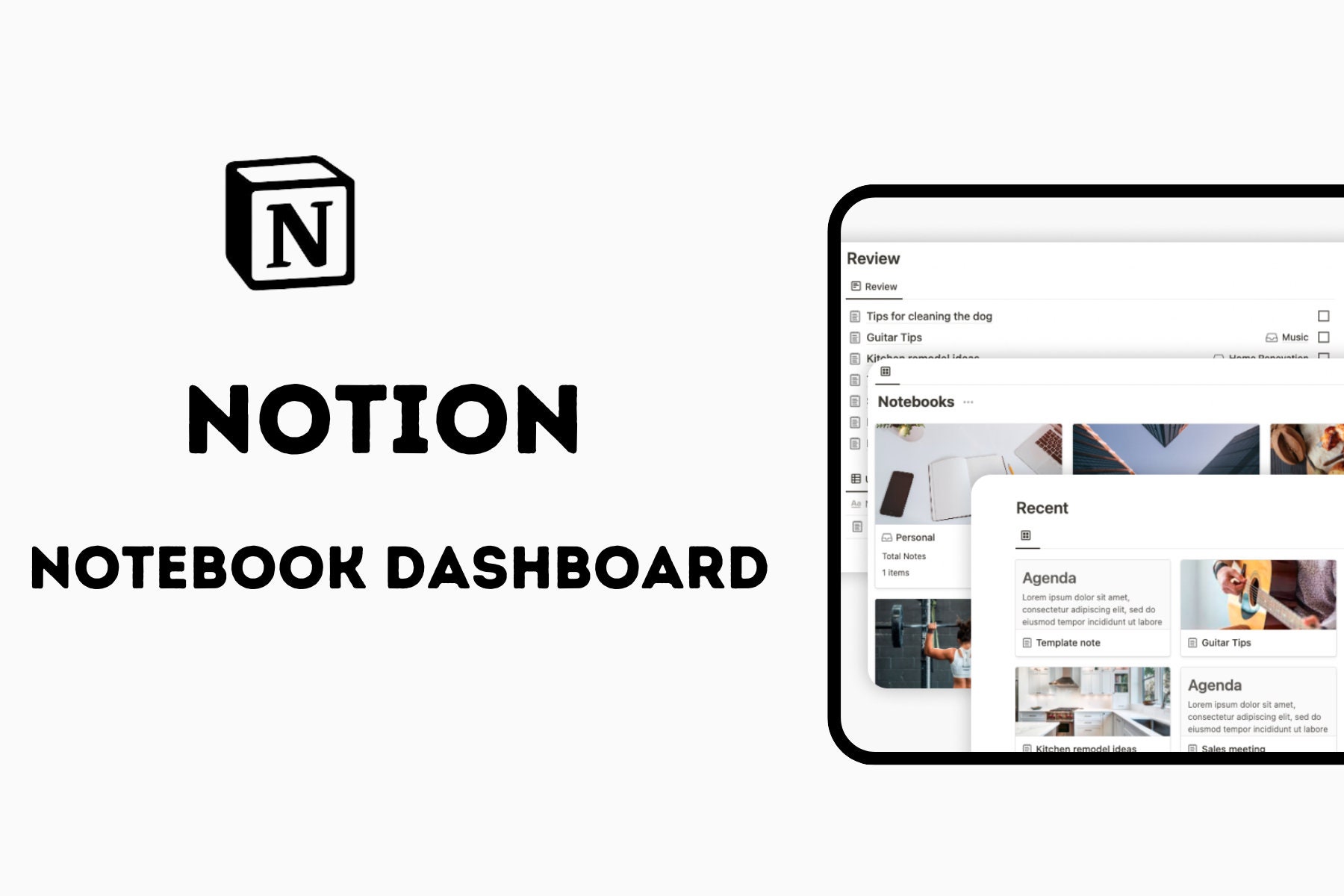Notion Notebook Dashboard - Keep Your Notes Organised Notes Organizer ...