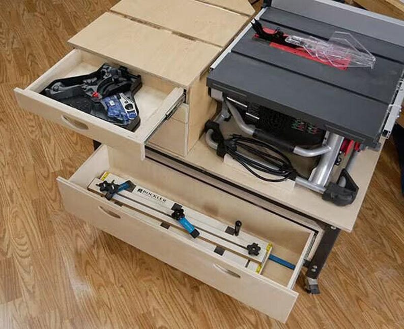 DIY Benchtop Table Saw Stand Plans: Woodworking Project (PDF Download ...