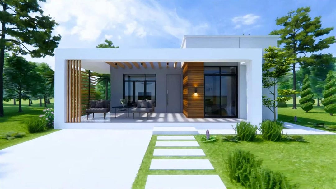 Modern Tiny House Plan: 4 Bedroom Home Design (8.5m X 16m) (PDF Floor ...