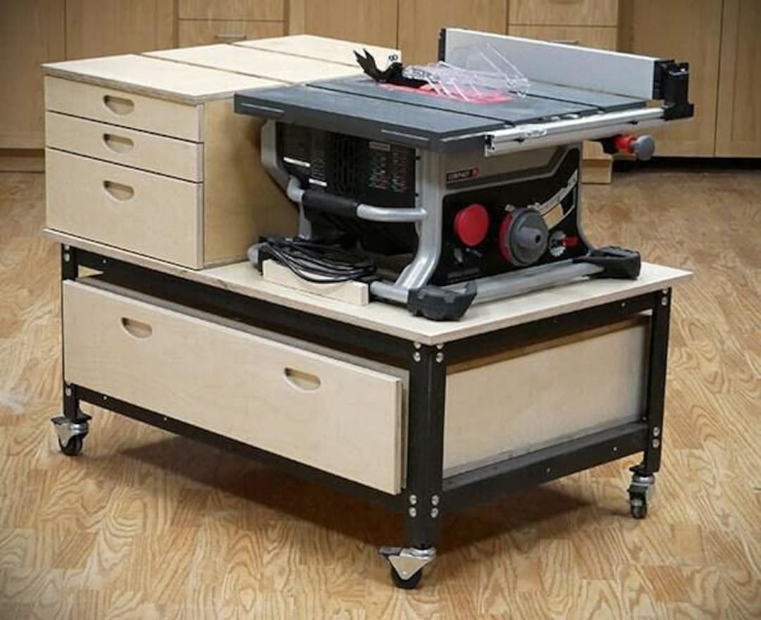 DIY Benchtop Table Saw Stand Plans: Woodworking Project (PDF Download ...