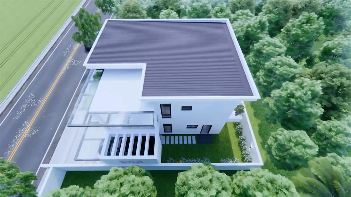 Modern 3 Bedroom House Plan: Two Story Design (PDF Download) - Etsy