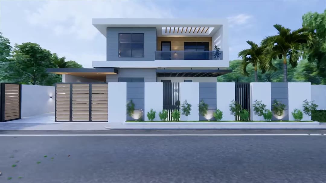 10m X 16m - Modern House Plans - 5 Bedroom House Plan With Swimming ...