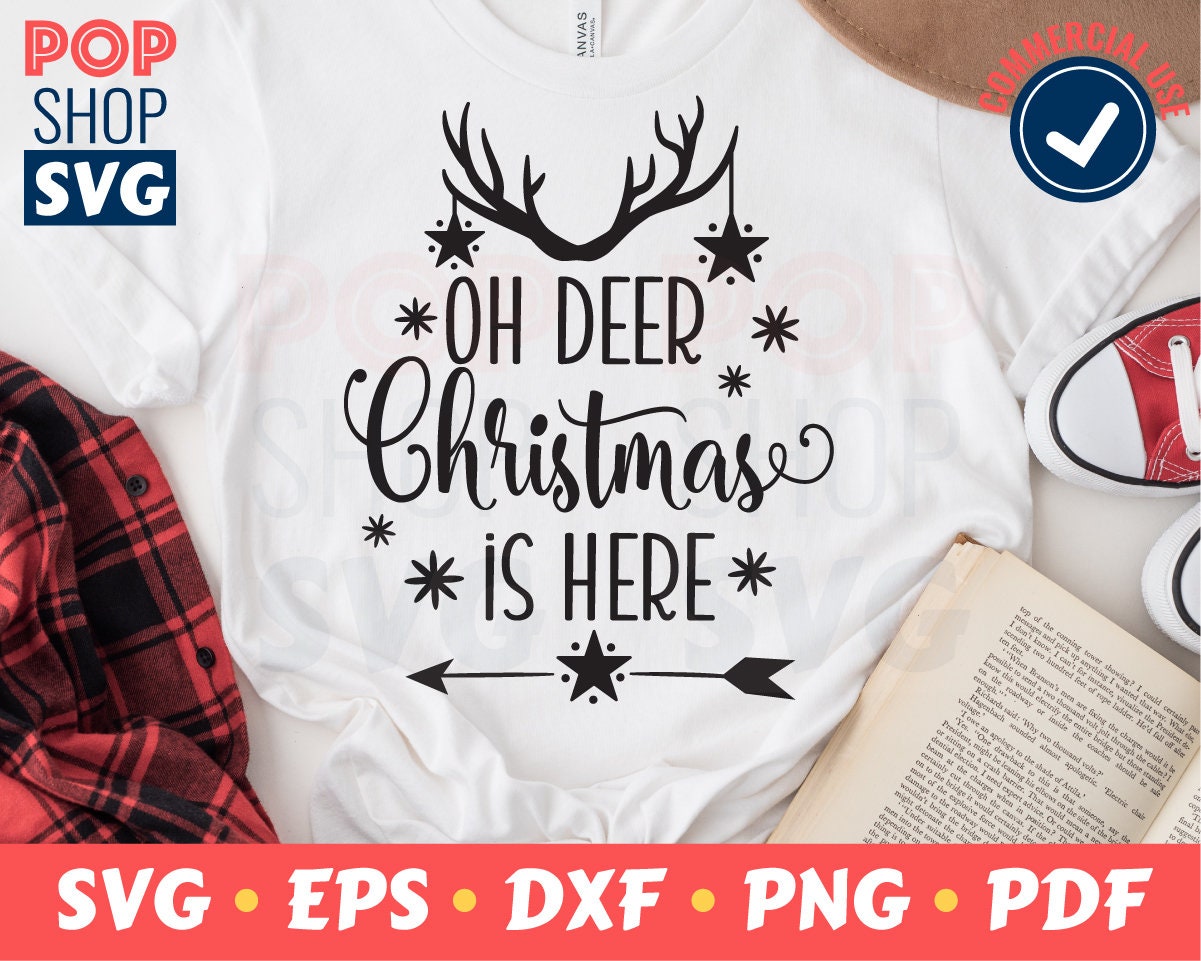Oh Deer Christmas is Here SVG Quote/ Saying Cut File/ Cuttable - Etsy