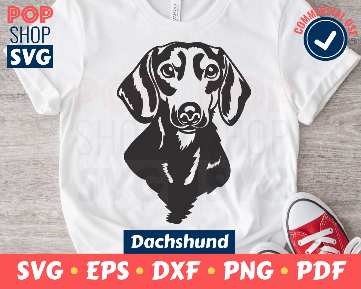 Teckelhoofd SVG / Hond Rassen Gesneden Bestand / Portret illustratie ...