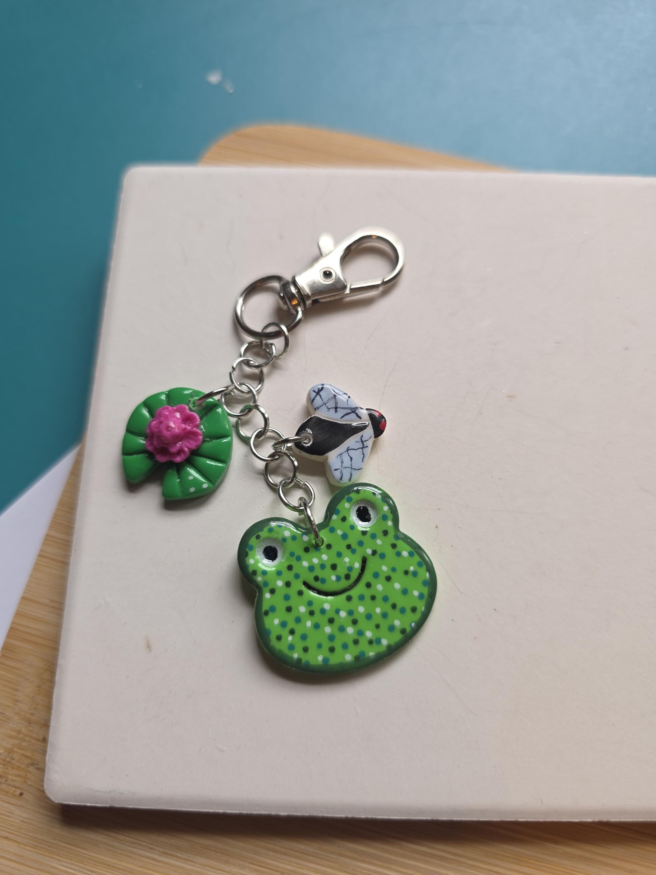 Cute Frog Friend Clay Keychain - Etsy