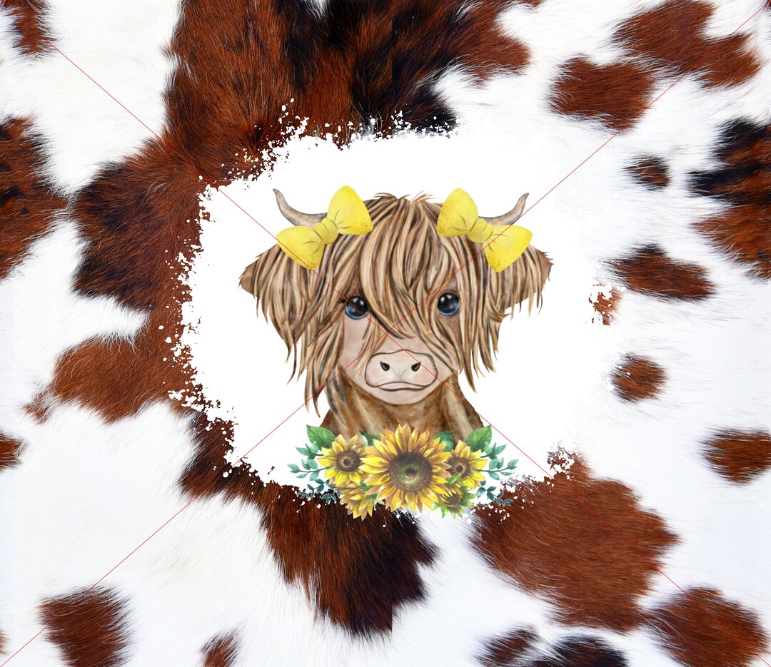 Cute Cow Design | Digital Tumbler Templates | 20oz 30oz Skinny | Cow ...