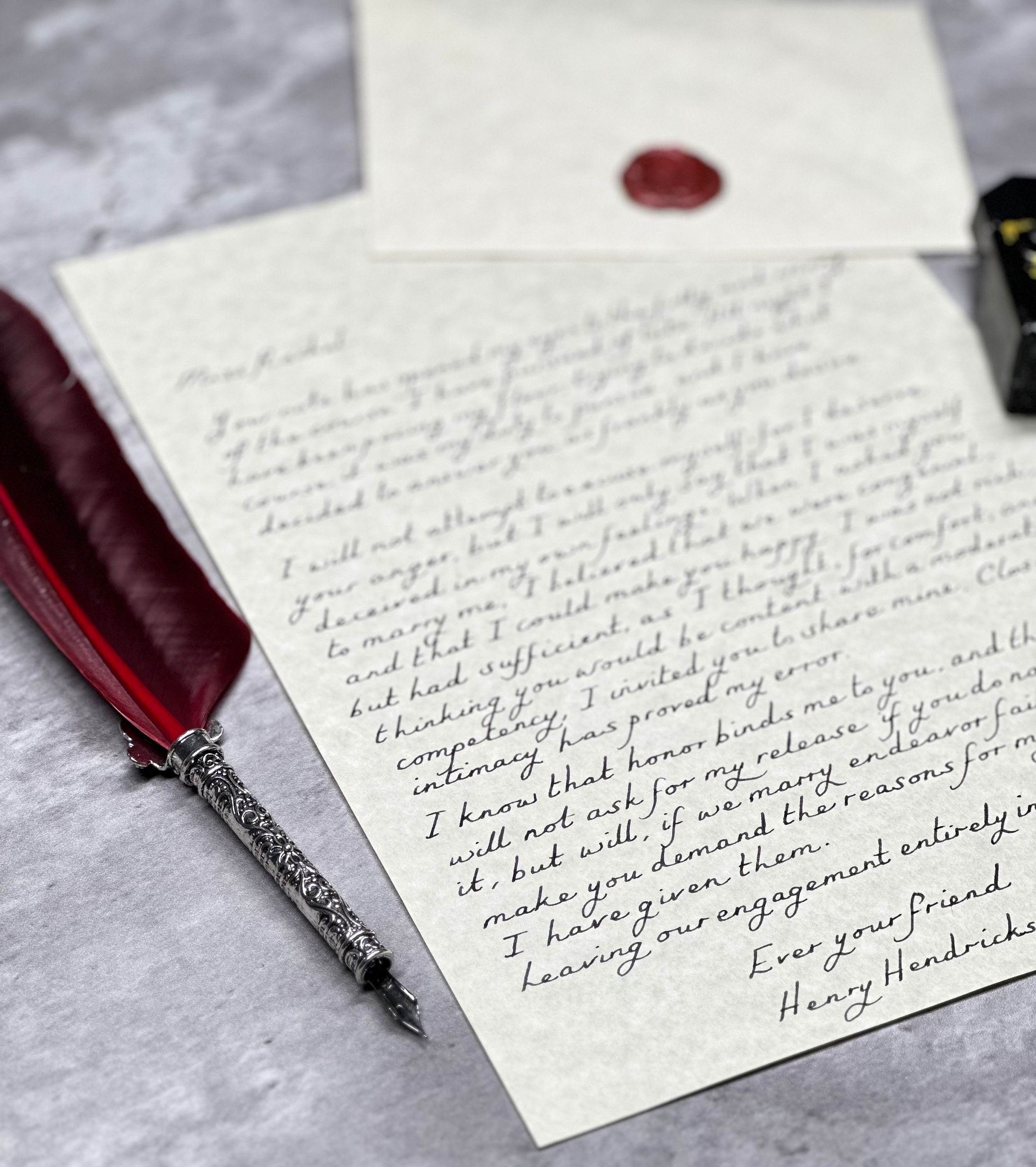 Handwritten Letter on Parchment Paper - Etsy