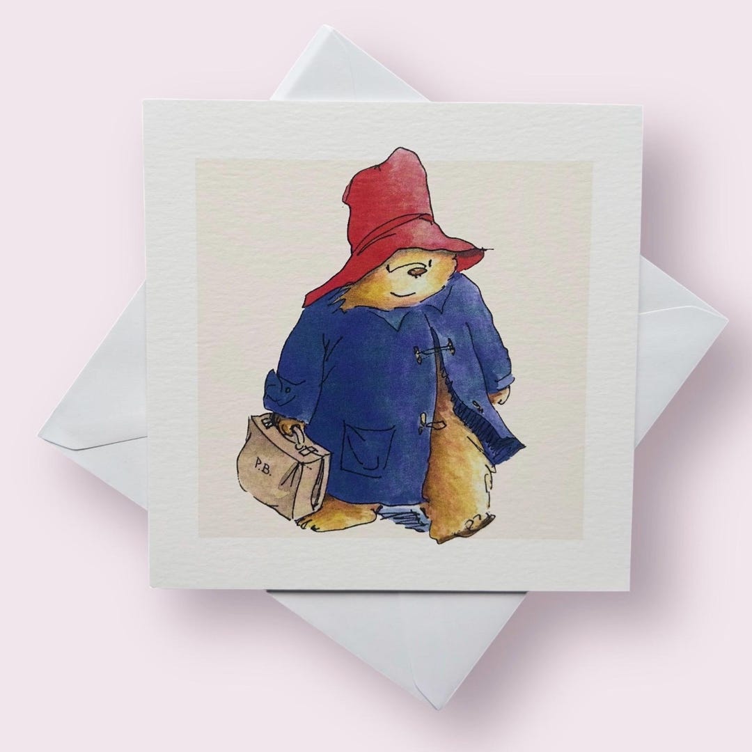 Paddington Bear Greeting Blank Cards Perfect for Framing in Childs ...