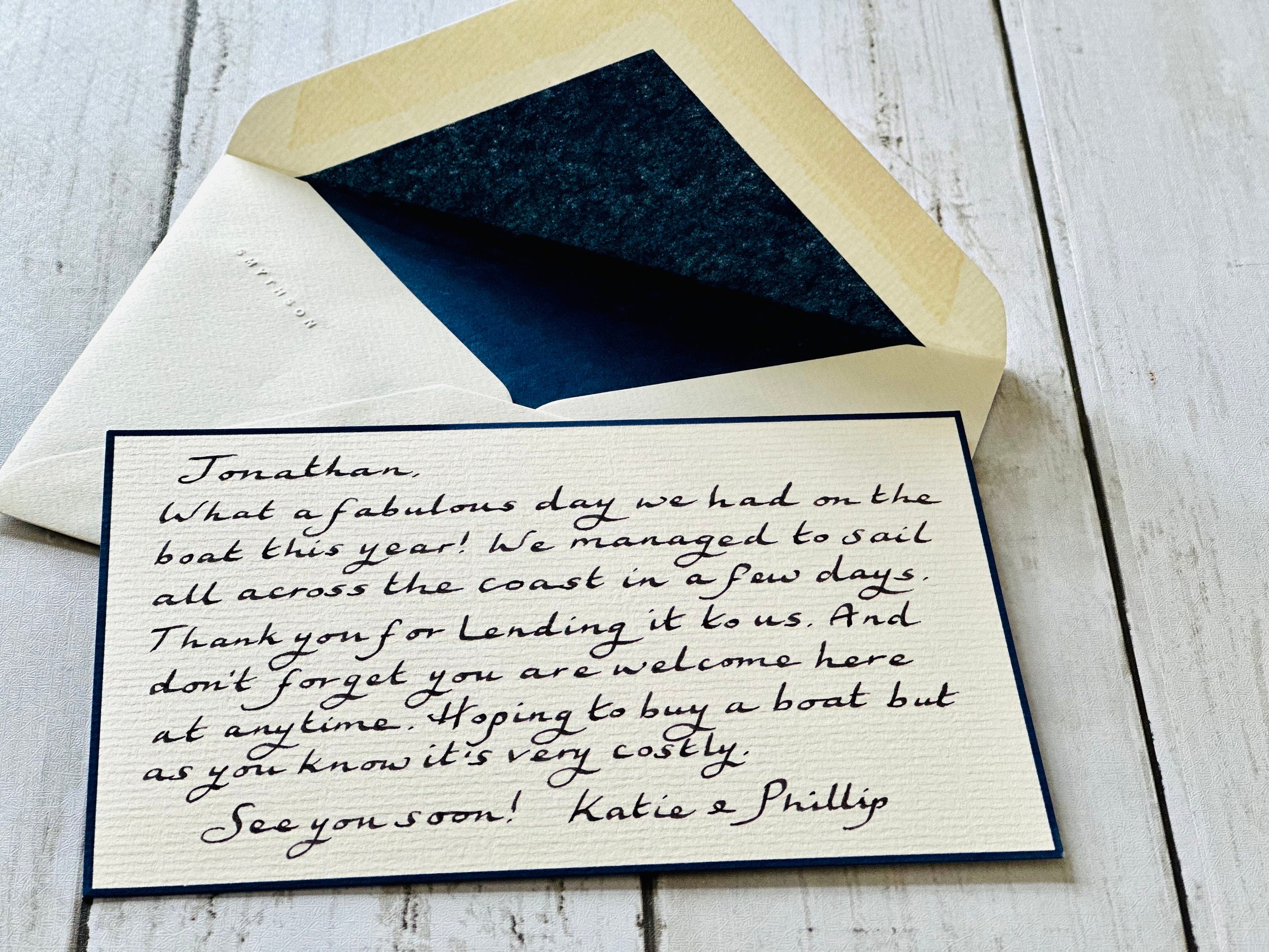 Handwritten Cards for Invites, Thank You Card, Formal Invite ...