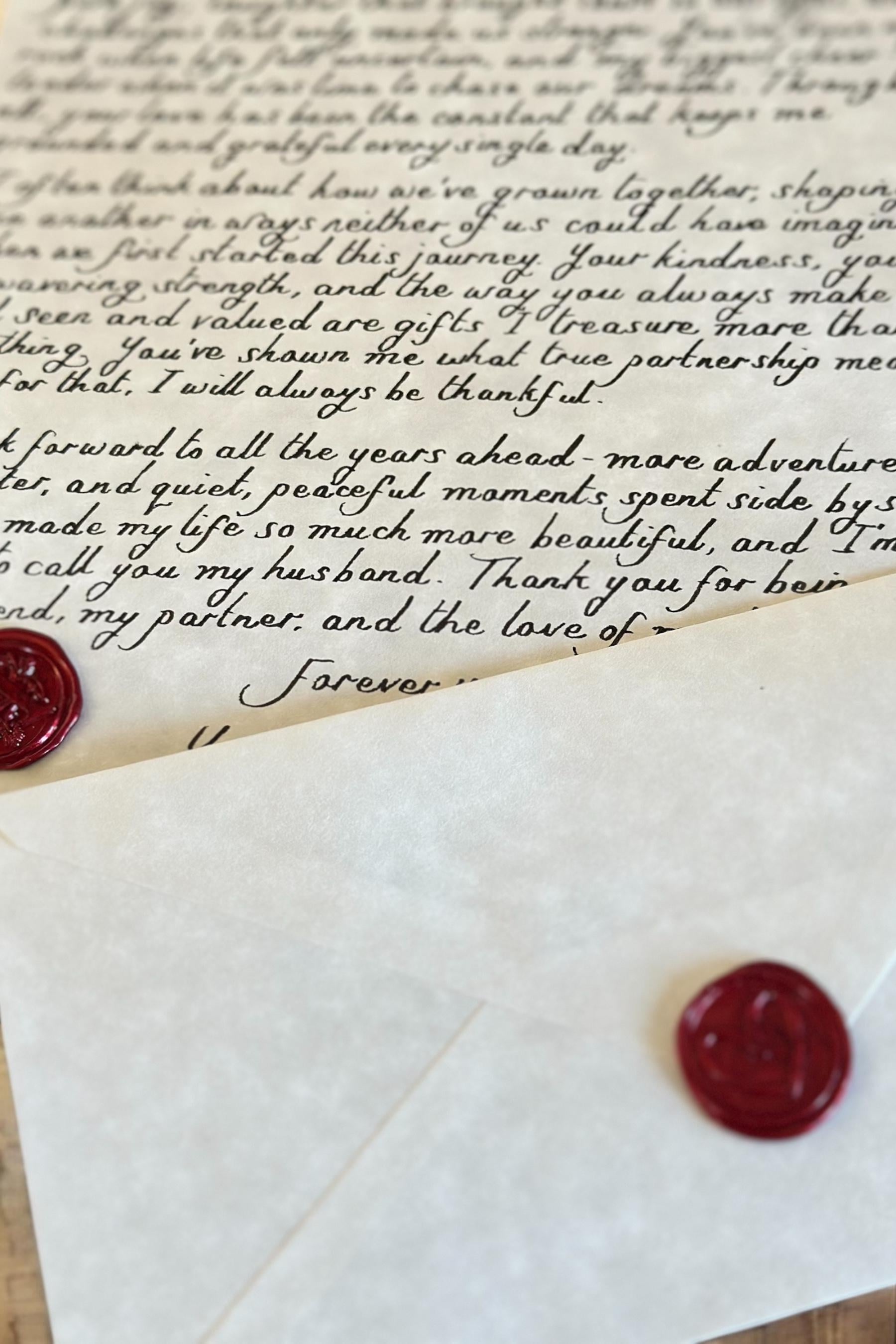 Handwritten Letter on Parchment Paper: Personalised Vintage Style With ...