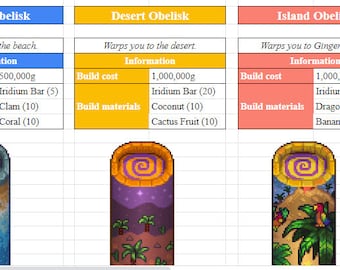 Stardew Valley Spreadsheet - Etsy UK