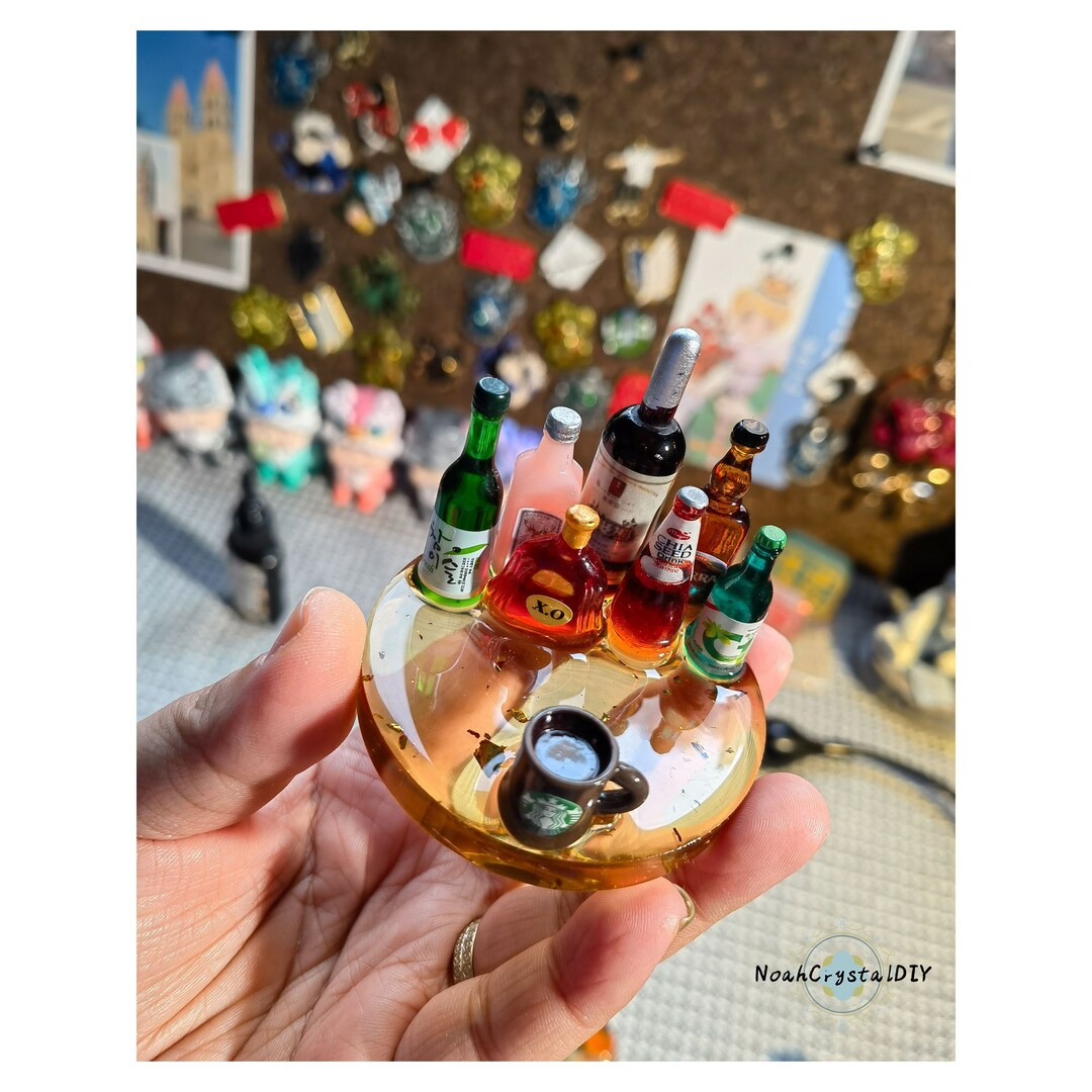 Cute Resin Phone Stands and Mini Bottles/wine Lover Gifts Idea/handmade ...