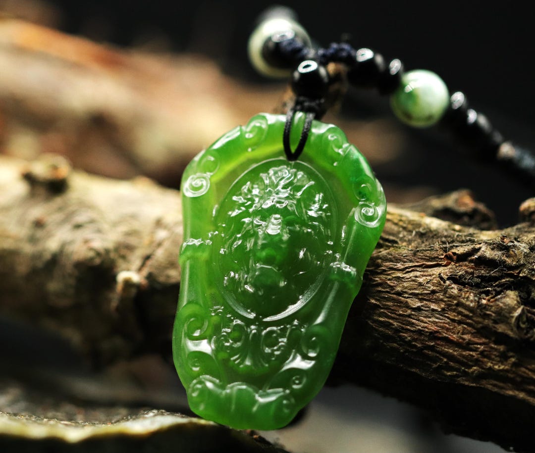 Canadian Jade Pendant – Hand-carved Lion Amulet Necklace | BC Nephrite ...