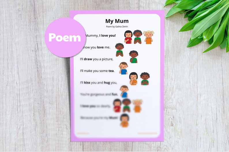 Mother's Day COMPLETE INCLUSIVE Pack/ Poem/ my Mum Poem/ Mother's Day ...