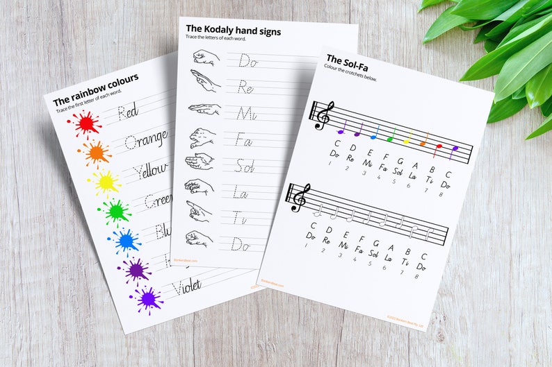Musical Notes, Rainbow and Colour Activities COMPLETE Printable ...