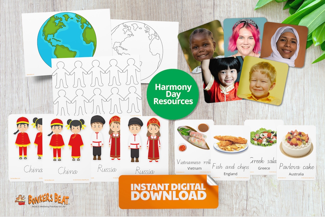 Harmony Day COMPLETE Printable Resources Pack/music/literacy/numeracy ...