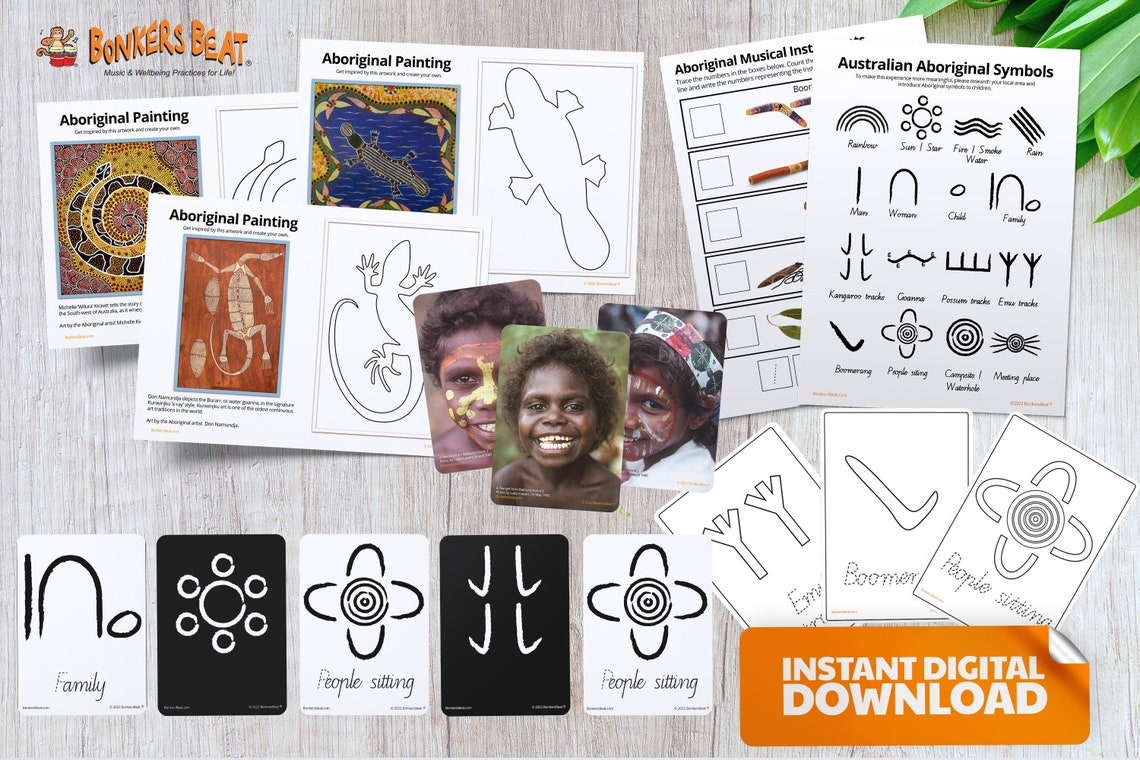 Australian Indigenous Aboriginal COMPLETE Printable Pack - Etsy