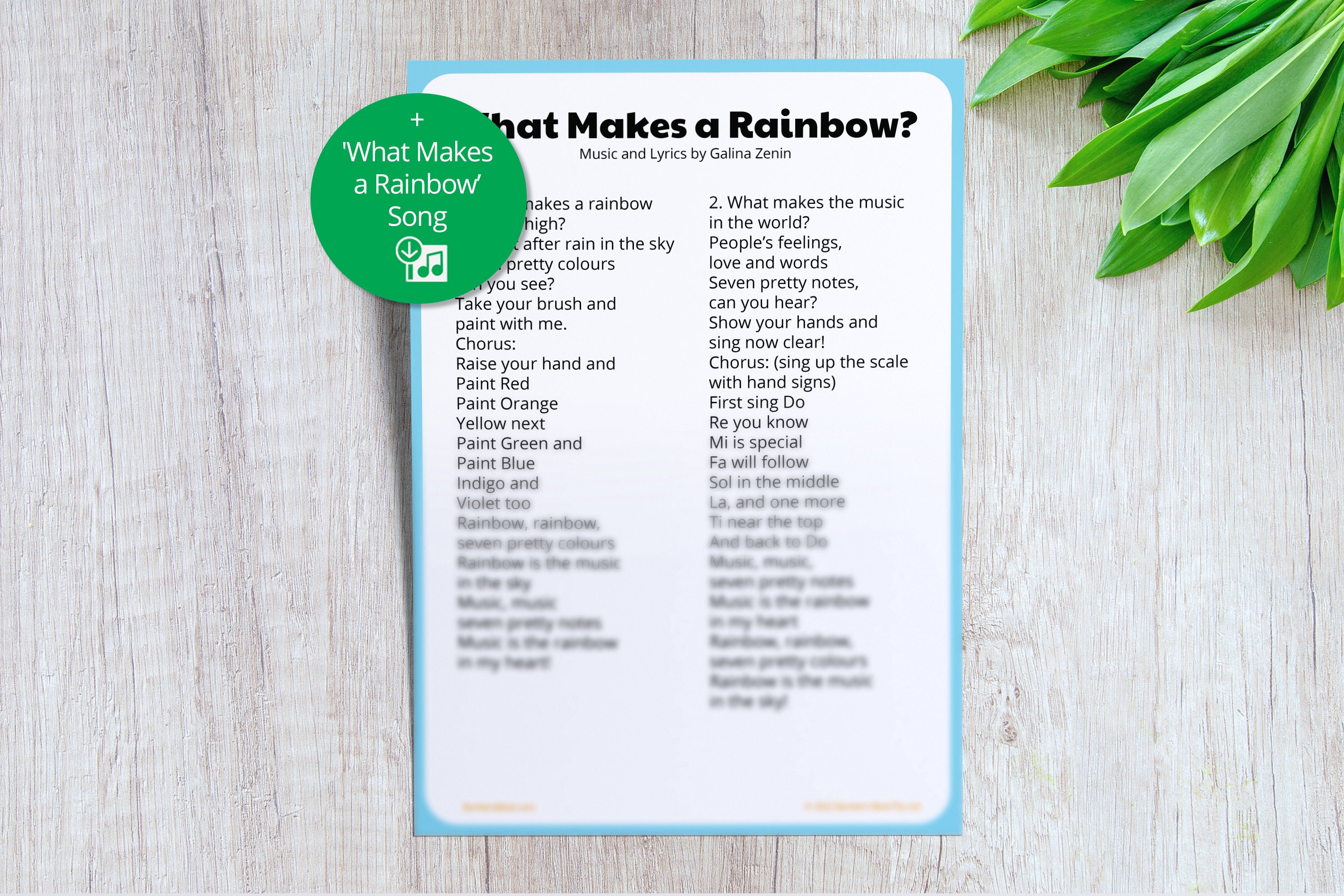 Musical Notes, Rainbow and Colour Activities COMPLETE Printable ...