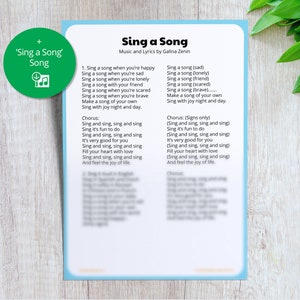 Auslan Sign Language COMPLETE Printable Resources, Sing a Song ...