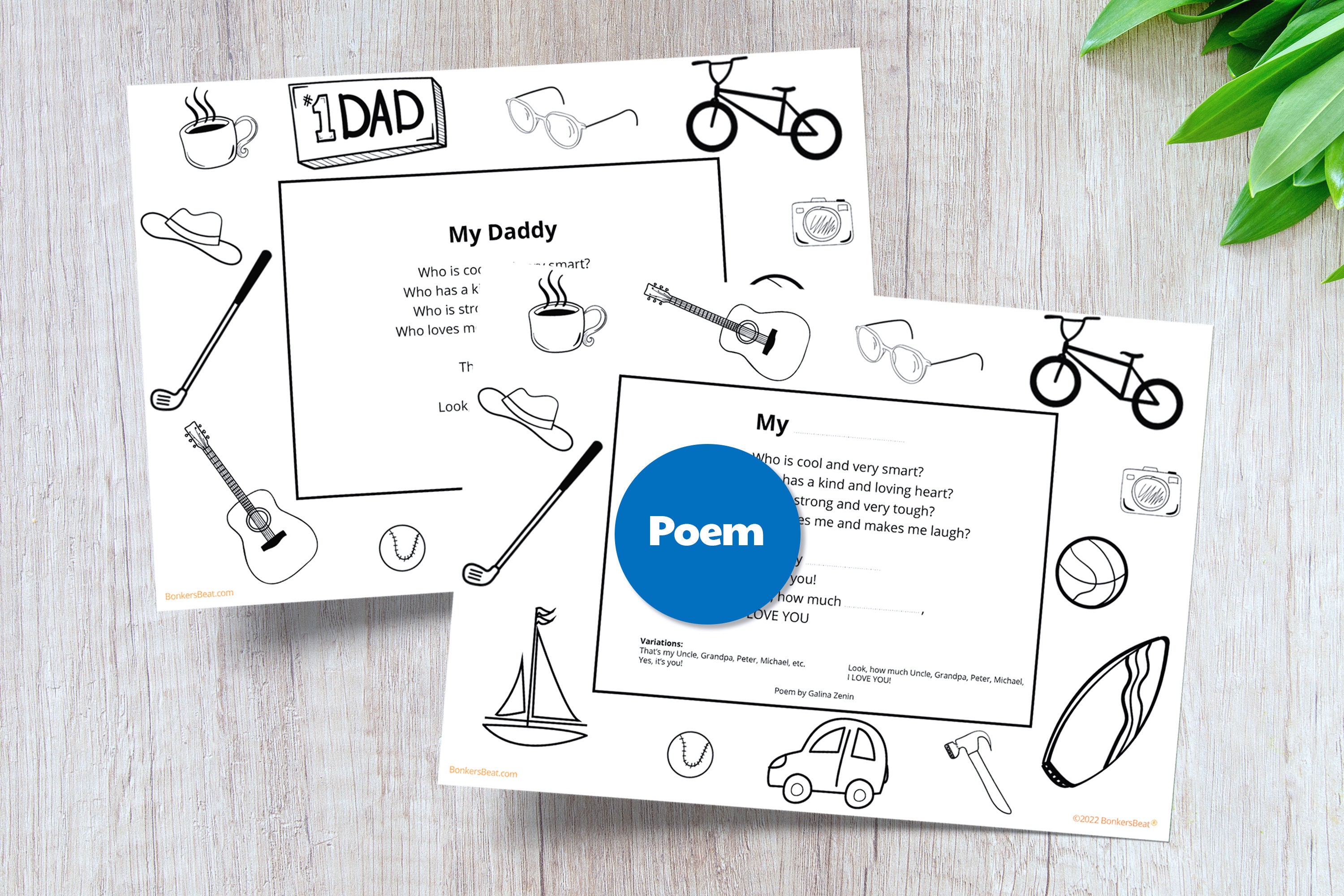 Fathers Day COMPLETE INCLUSIVE Pack/ Poem/ my Daddy Poem/ Fathers Day ...