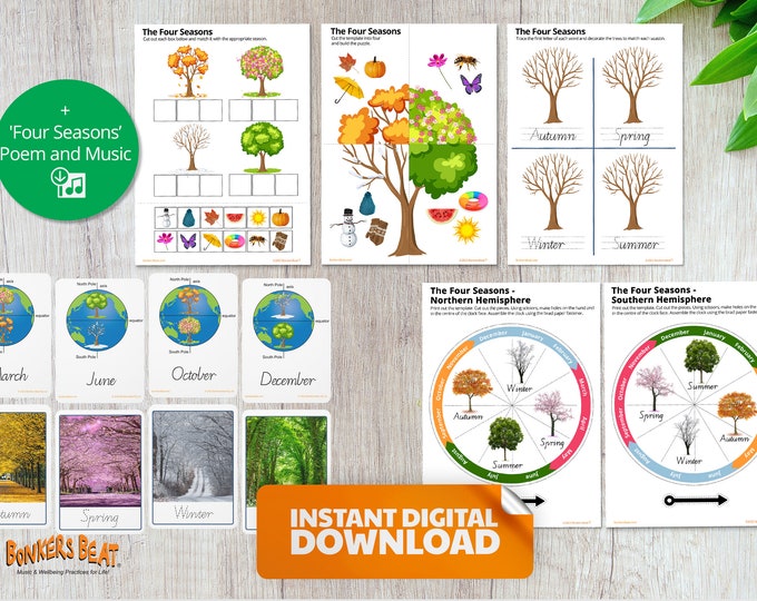 Four Seasons COMPLETE Printable Resources Pack, Montessori, Spring ...