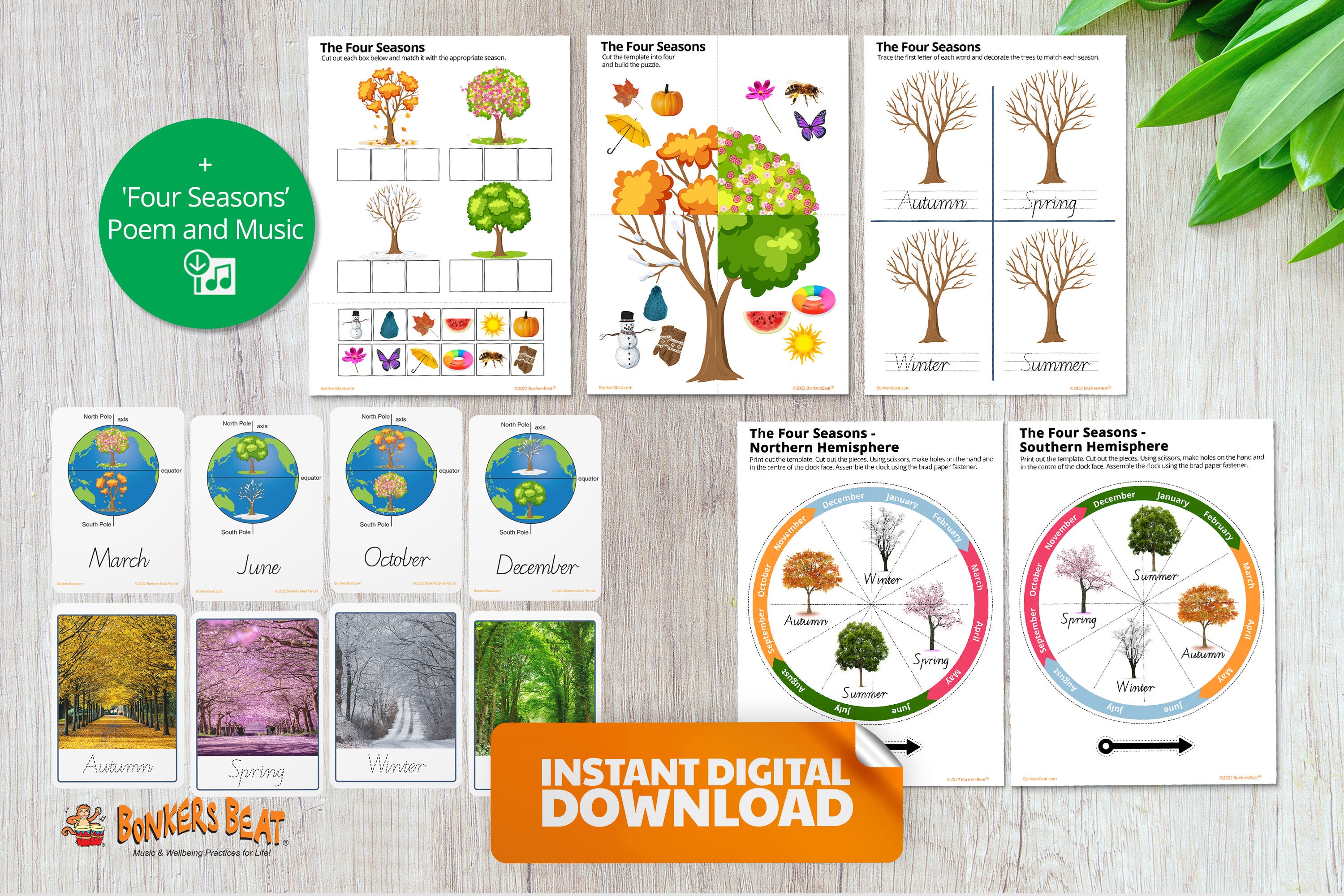 Four Seasons COMPLETE Printable Resources Pack, Montessori, Spring ...