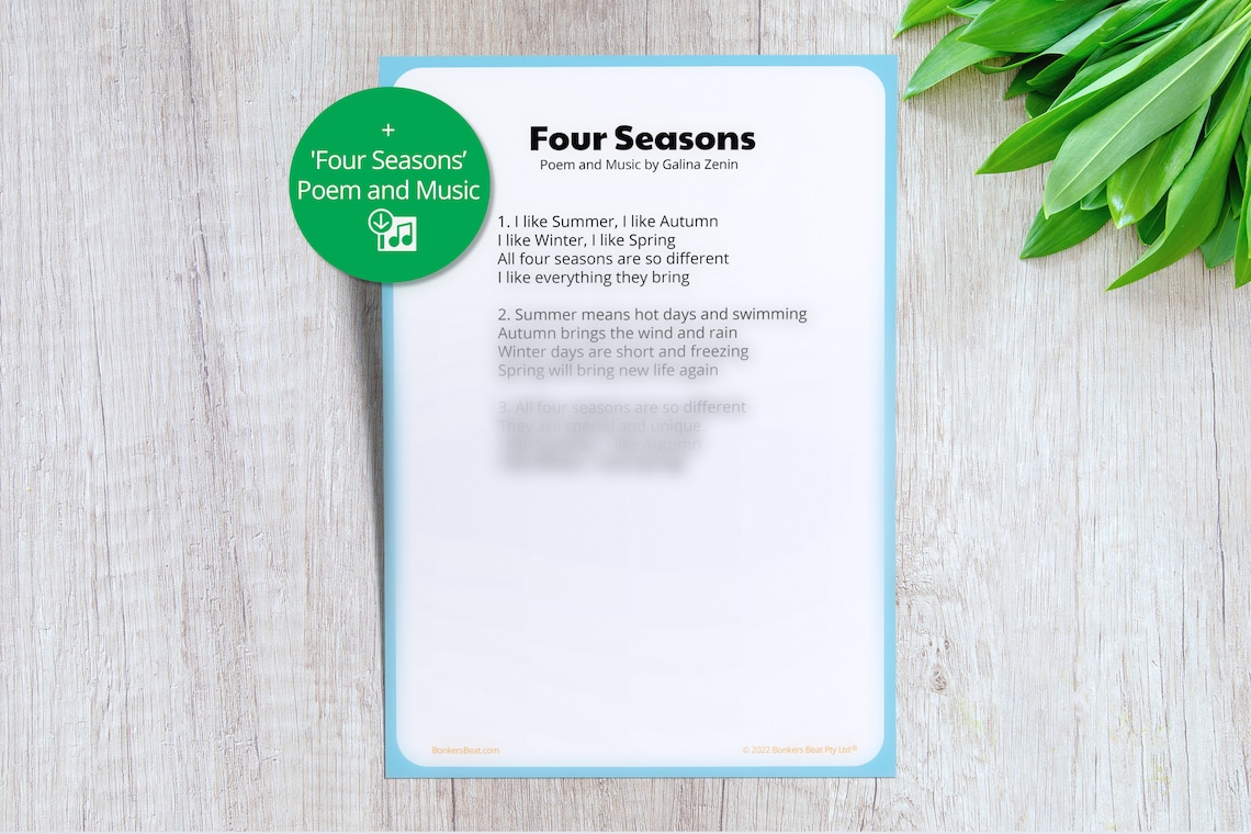 Four Seasons COMPLETE Printable Resources Pack, Montessori, Spring ...