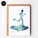 Runner Watercolor Card, Printable Greeting Card, Congrats Marathon Race ...