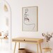 Vampire Woman Print, Boho Halloween Wall Art, Minimalist Line Art, Fall ...