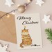 Meowy Christmas, Printable Christmas Card, Cat With Christmas Lights ...