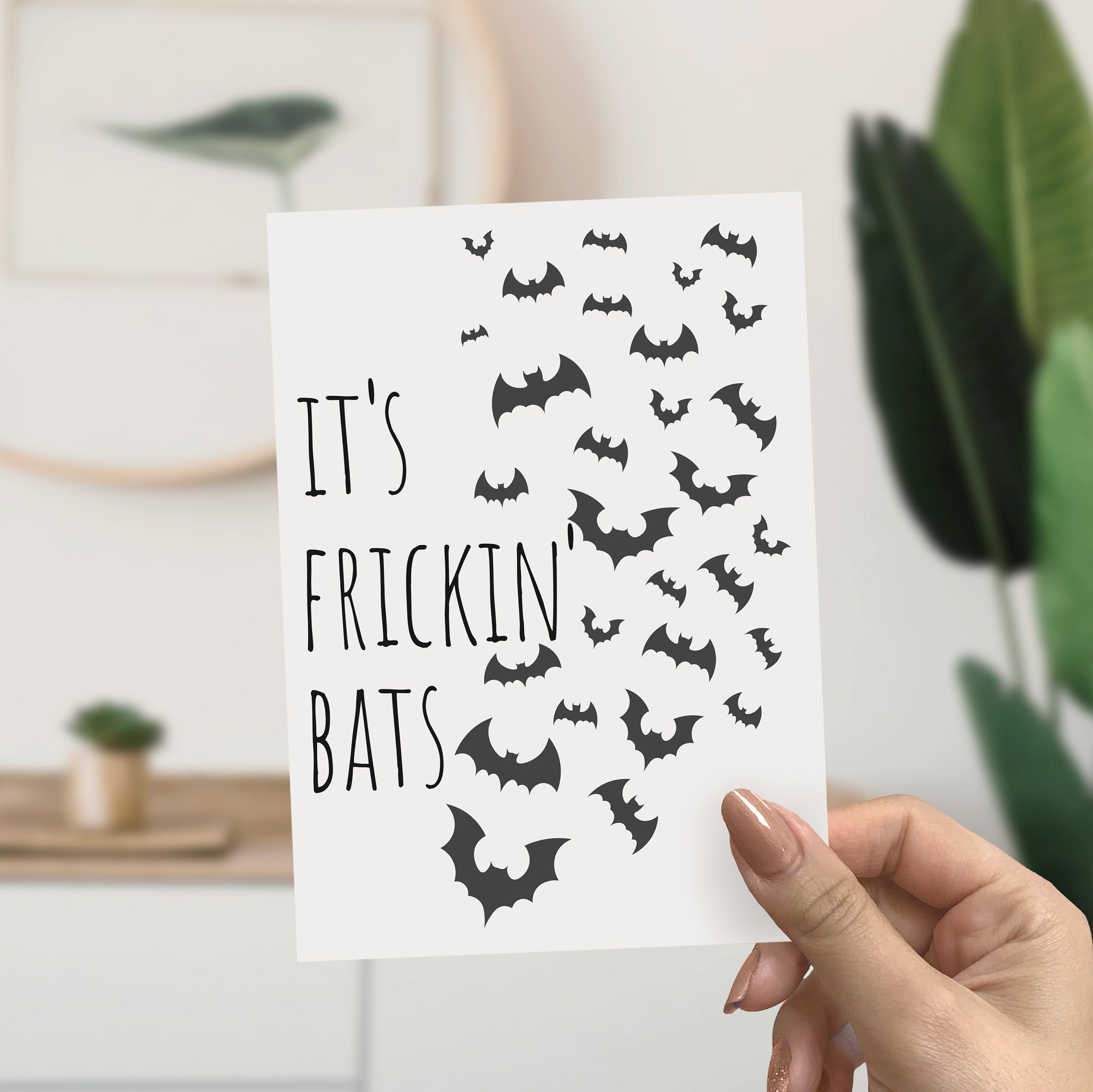 Printable It's Frickin' Bats Card Halloween Greeting - Etsy