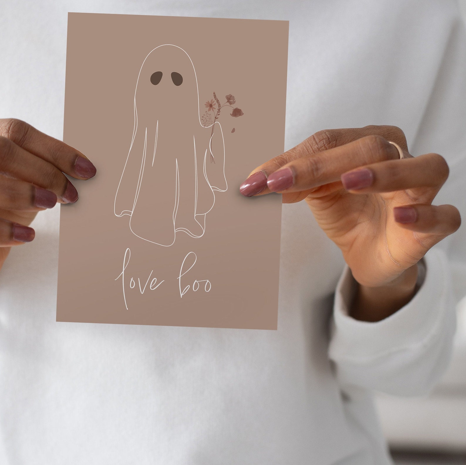 Printable Love Boo Ghost Card Halloween Greeting Card Ghost - Etsy