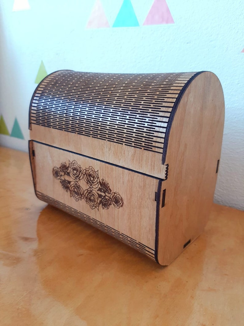 Chest Money Box Design File | Laser Cut Files (10cm X 14.5cm X 15.5cm ...