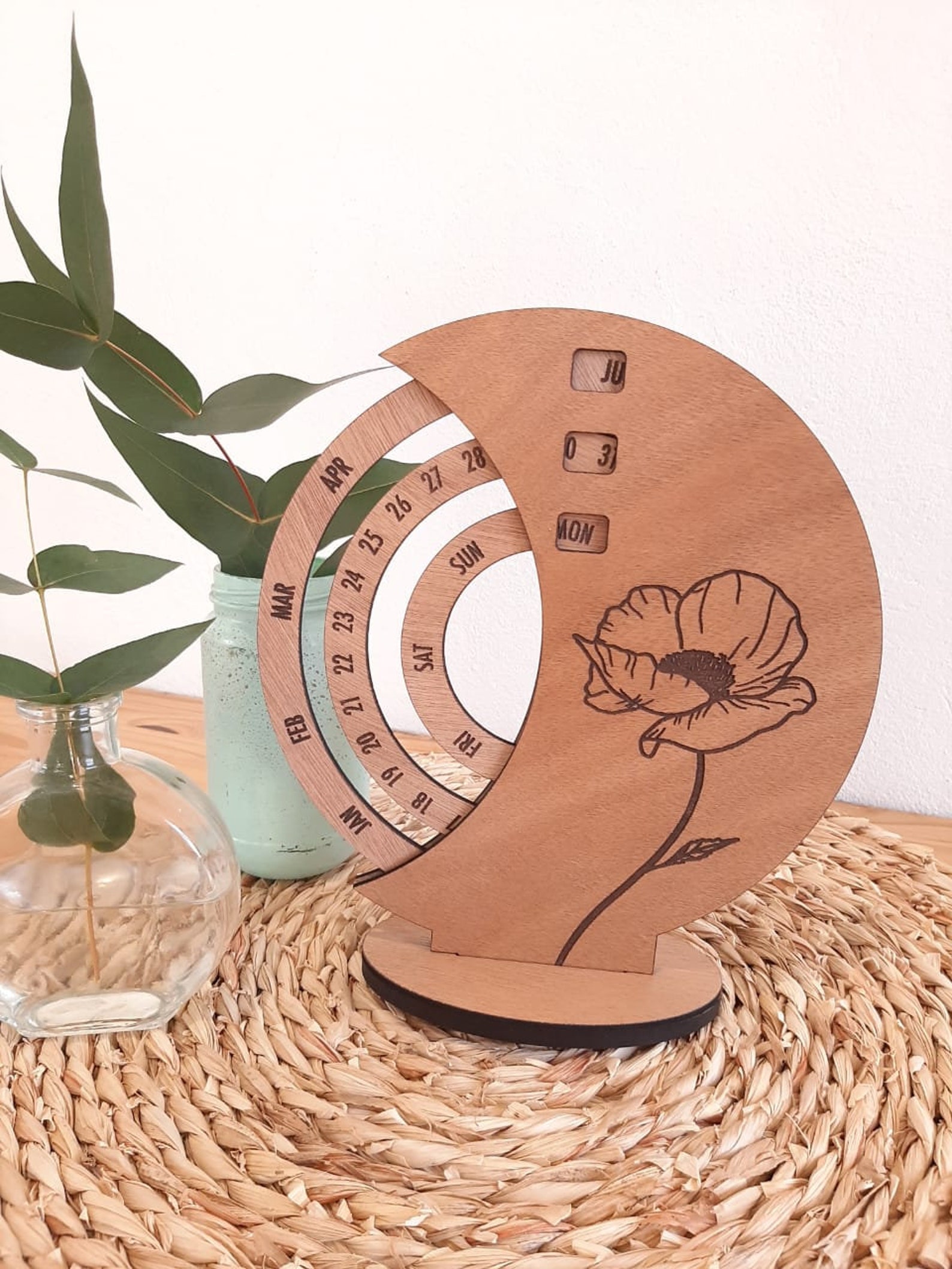 Desk Spin Calendar - Digital Download - Laser Cutting Template ...