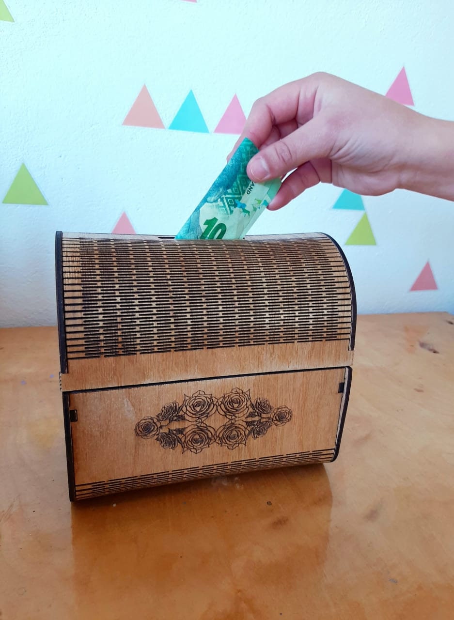 Chest Money Box Design File | Laser Cut Files (10cm X 14.5cm X 15.5cm ...