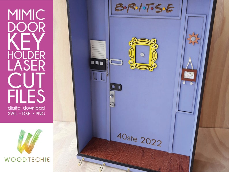 Mimic Door Key Holder - Laser Cut Files - Instant Download - Etsy